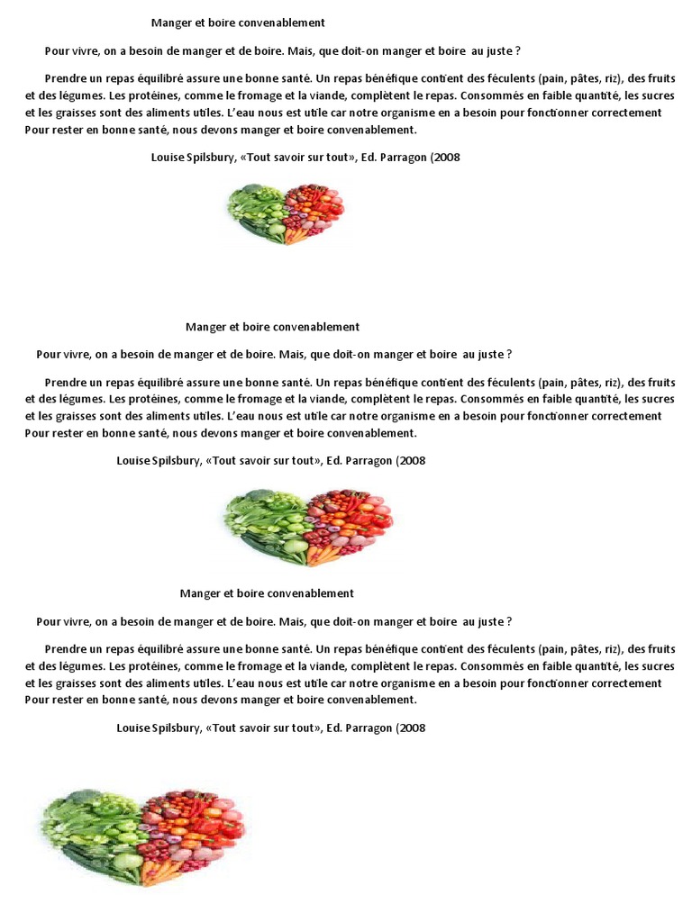Manger et boire pour une bonne santé | PDF | Livres de cuisine ...