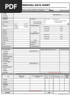 CS Form No. 212 Revised Personal Data Sheet 2 - New | PDF | Passport ...