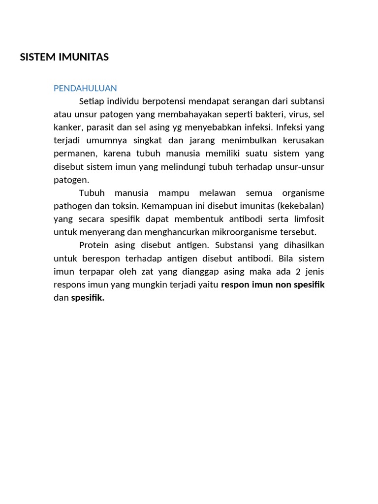 Sistem Limfatik Dan Kekebalan Tubuh Pdf
