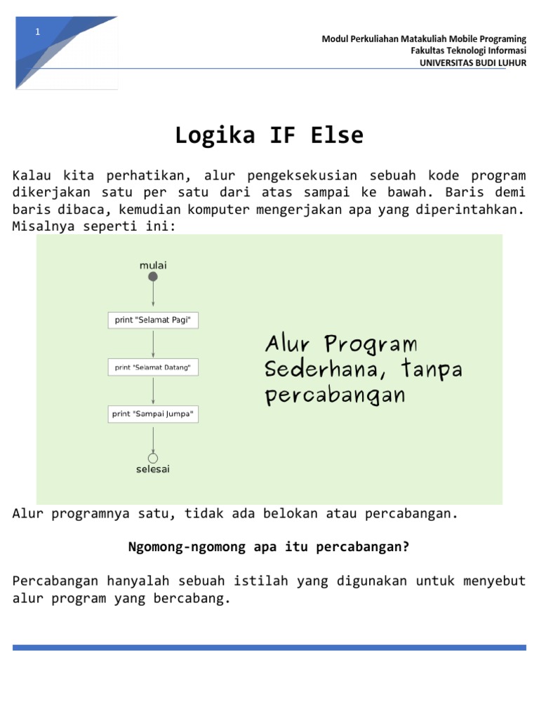 Pertemuan 4 (Logika IF) | PDF