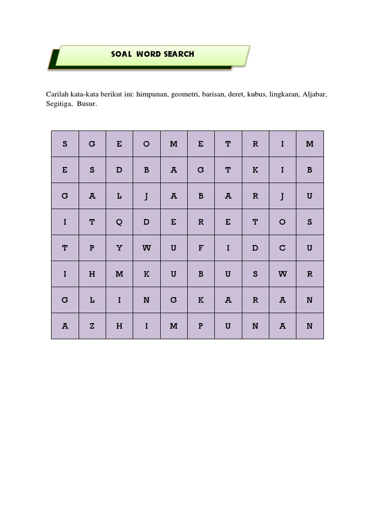 LKPD Word Search | PDF