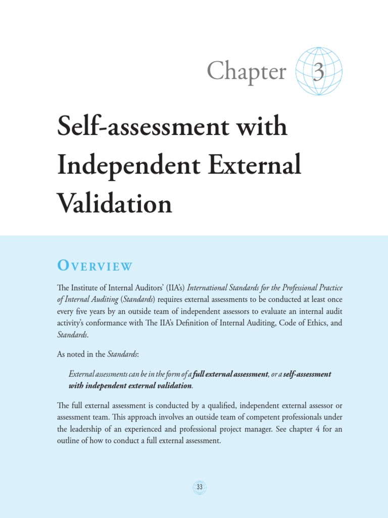 Guidance - General - IIA Quality Assessment Manual Chapter 3 | PDF ...