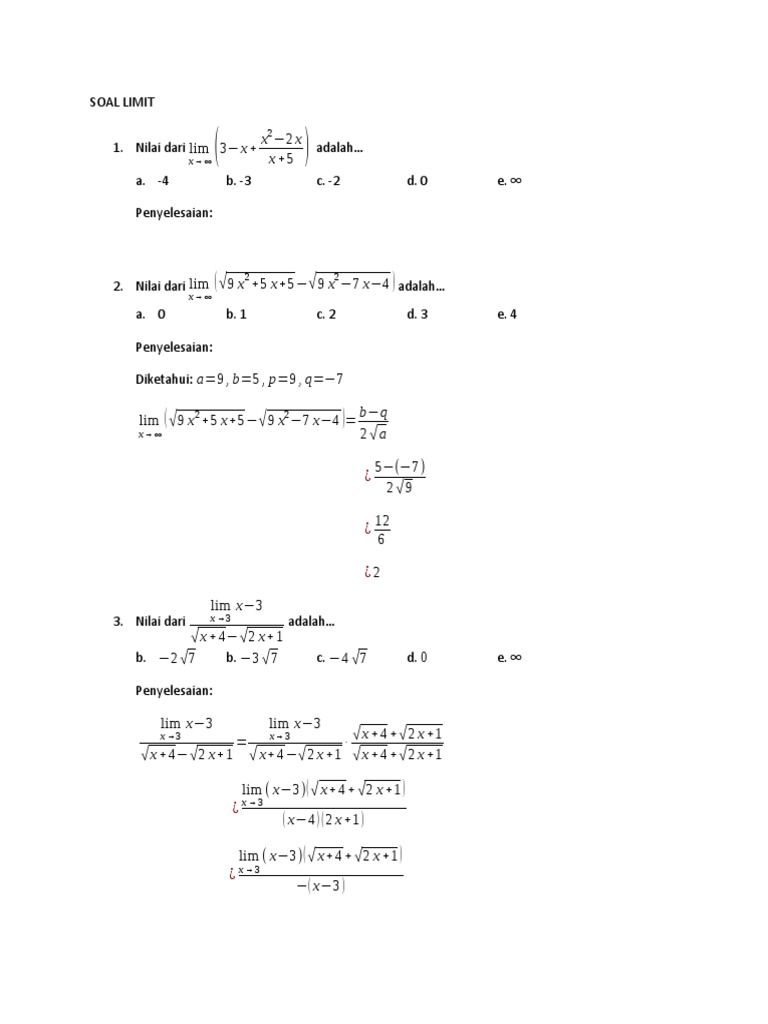Soal Limit | PDF