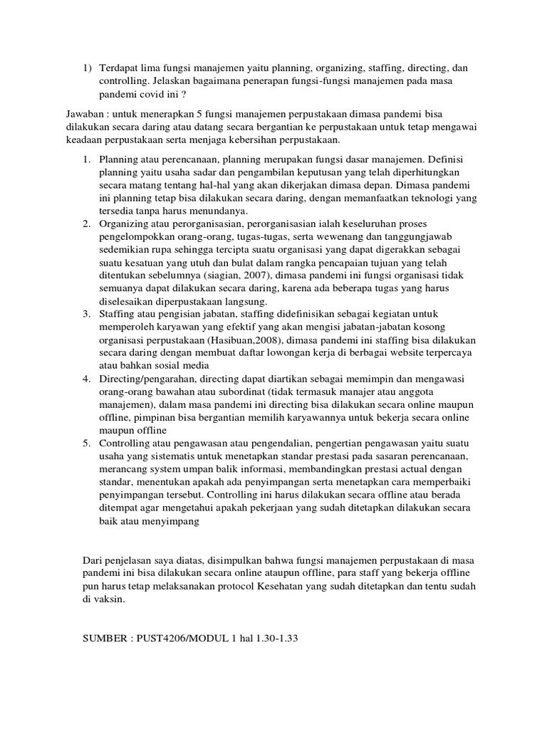 TUGAS 1 Management Perpustakaan | PDF