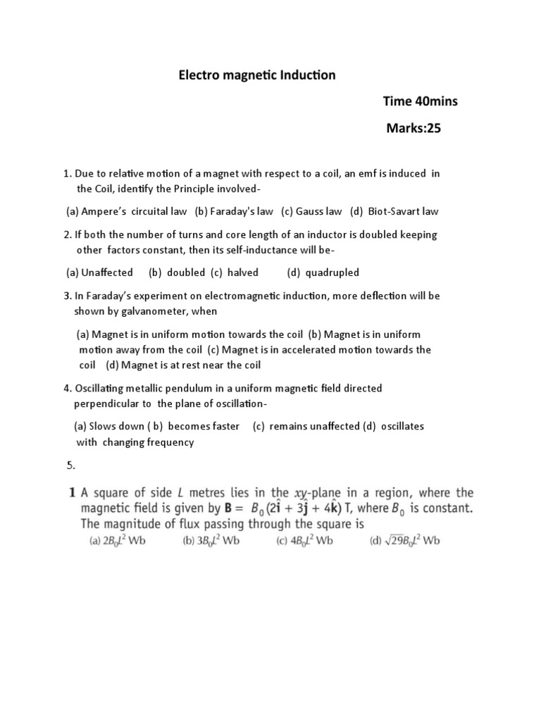 Electro Magnetic Induction | PDF | Electromagnetic Induction | Inductance