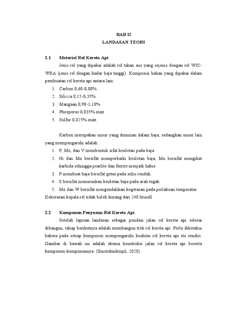 Material dan Komponen Rel Kereta Api | PDF | Komputer | Teknologi ...