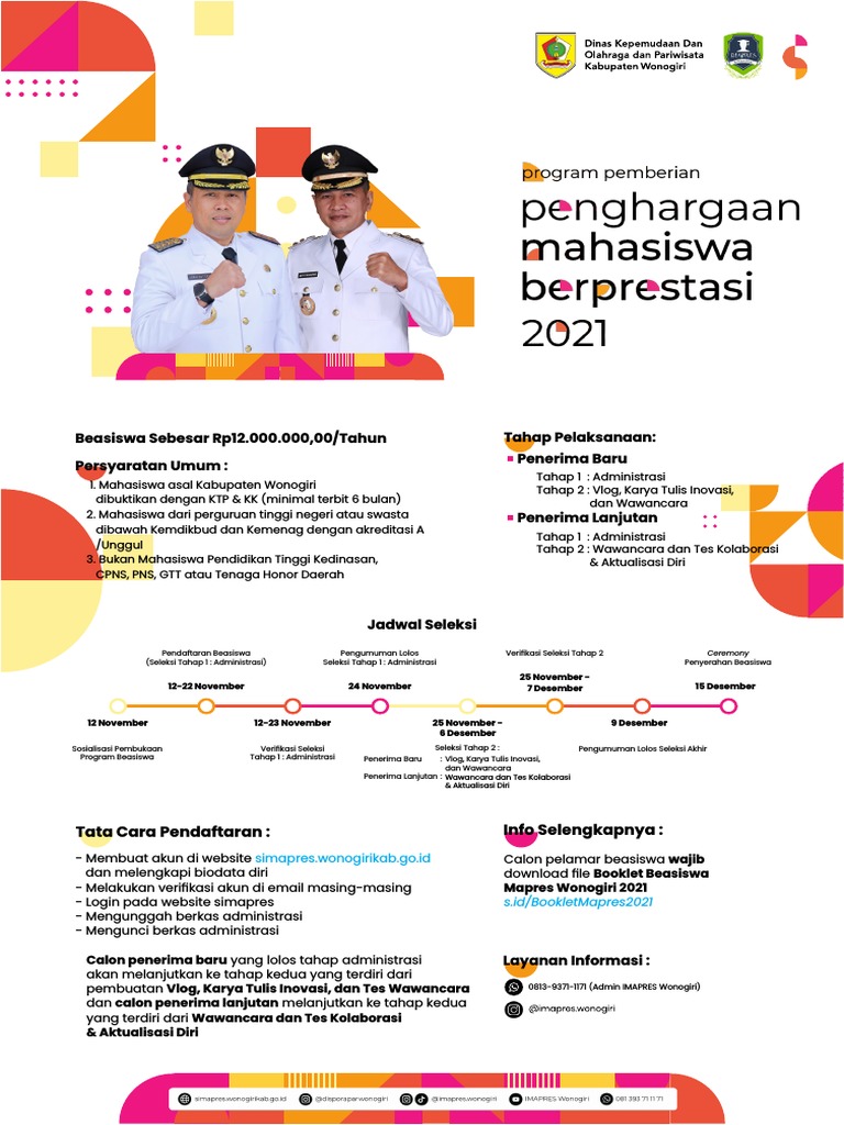 Flyer Beasiswa Mapres 2021 | PDF