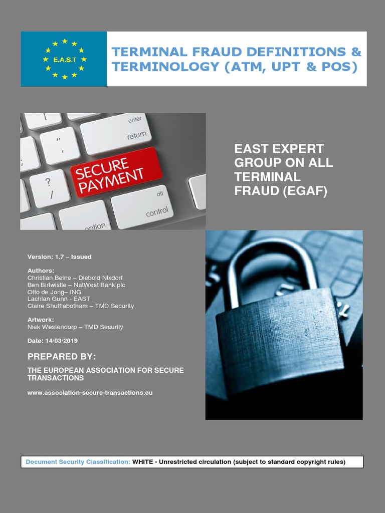 EAST Terminal Fraud Definitions Terminology ATM UPT POS | PDF ...