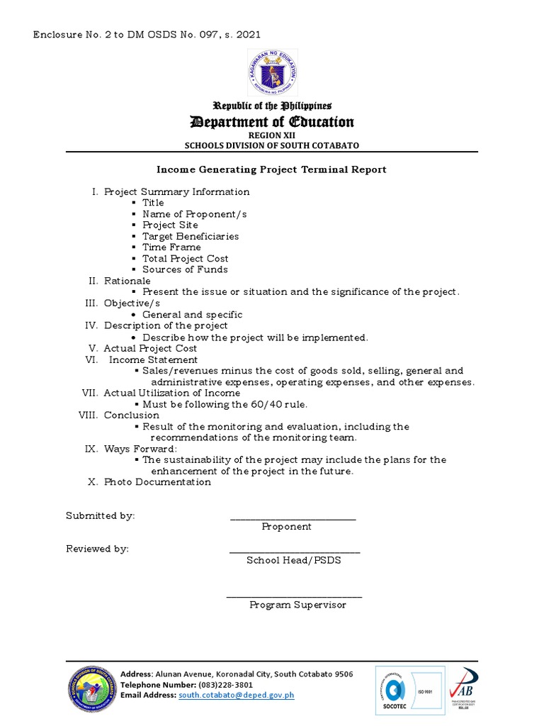 Department of Education: Republic of The Philippines | PDF | Business ...