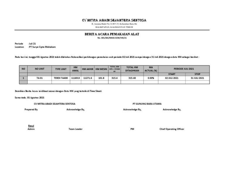 BA Invoice TA01 - Juli 21 | PDF