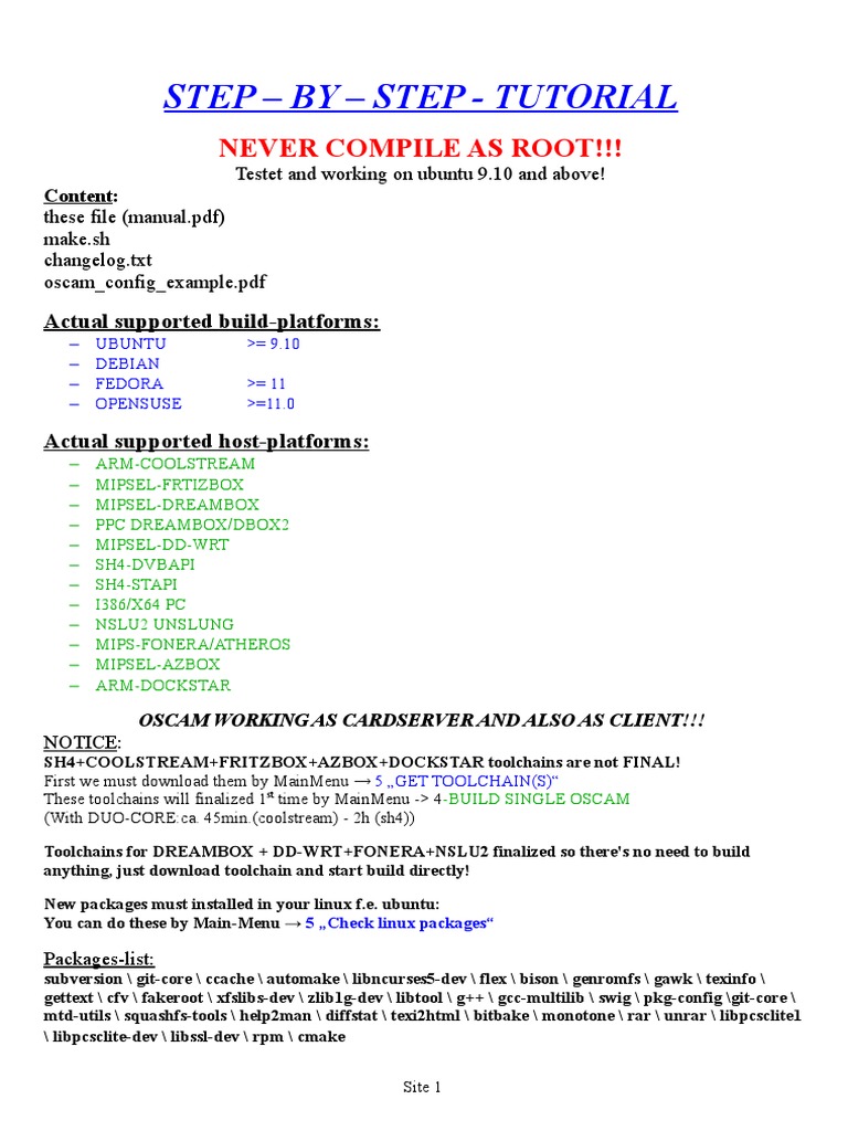 Step - by - Step - Tutorial: Never Compile As Root!!! | PDF | Computer ...
