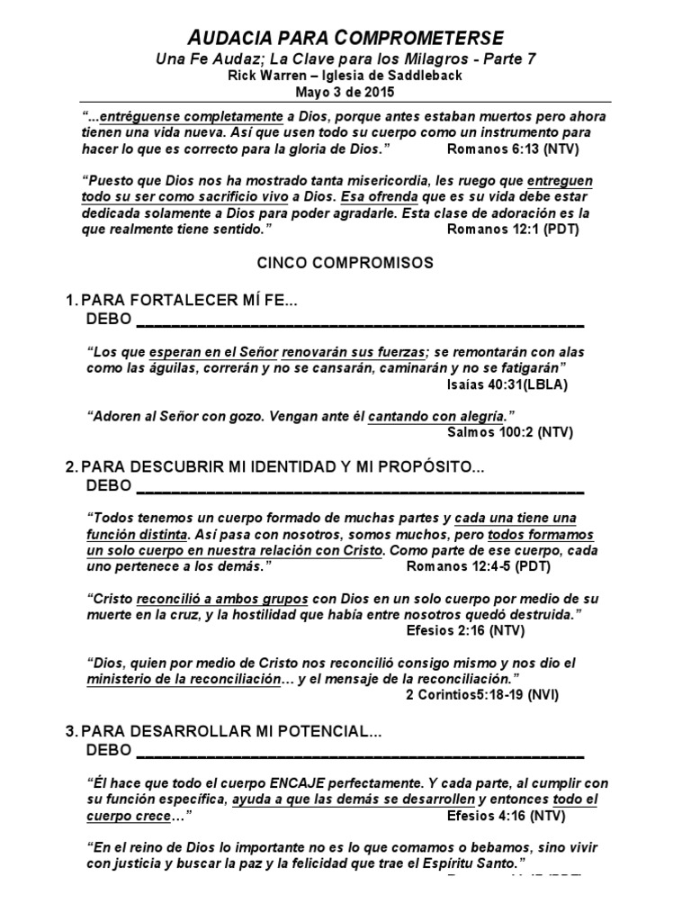 Audacia para Comprometerse | PDF | Cristo (título)