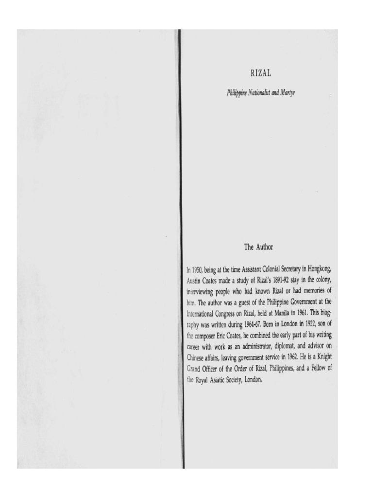RIZAL by Austin Coates | PDF