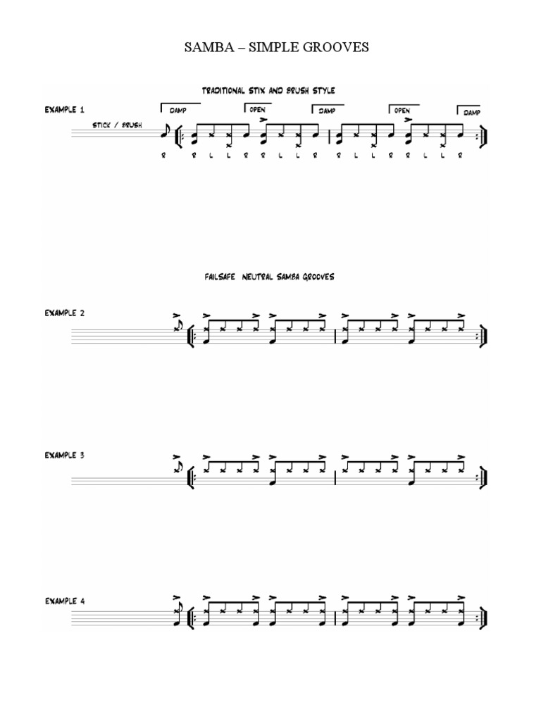 017 Samba | PDF | Drum Kit | Rhythm