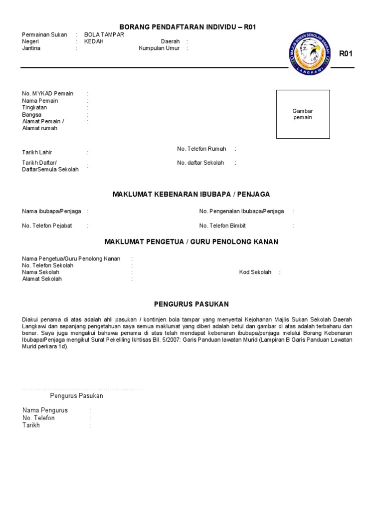 Borang MSSD R01 - SR | PDF