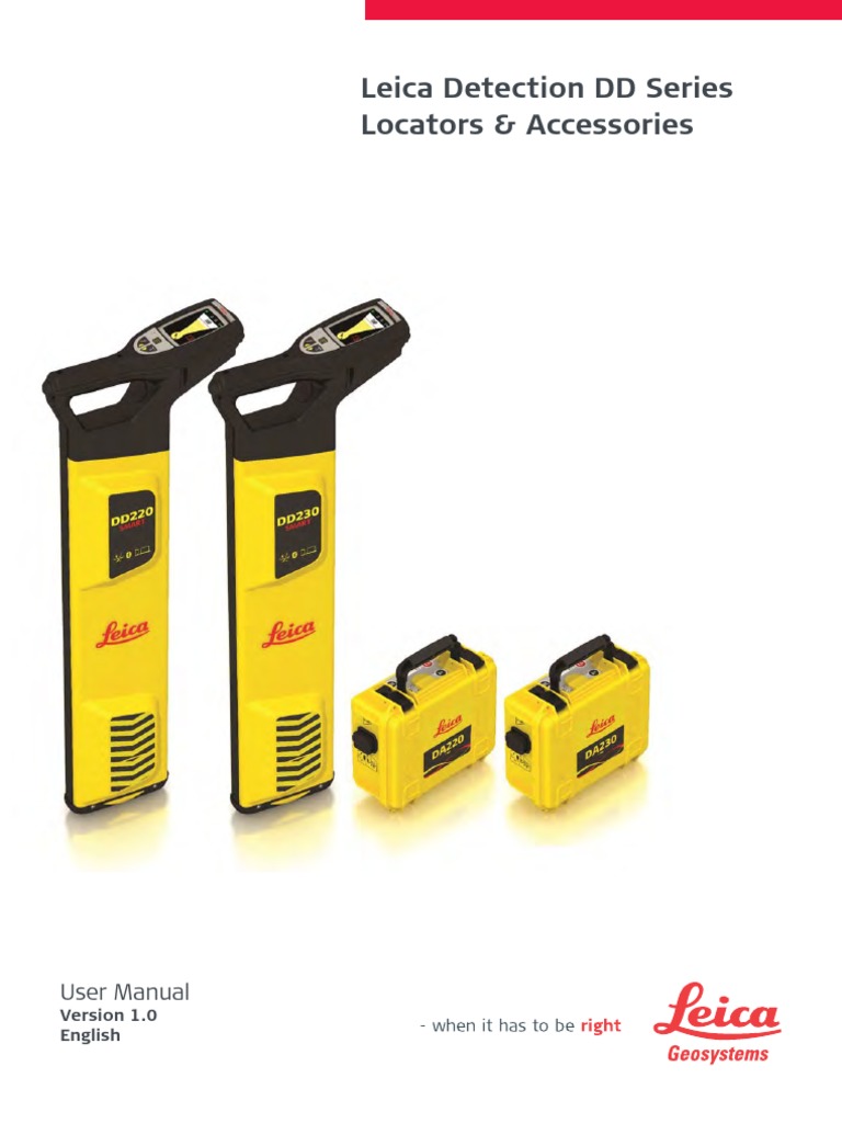 Leica Detection DD Series Locators & Accessories: User Manual | PDF ...