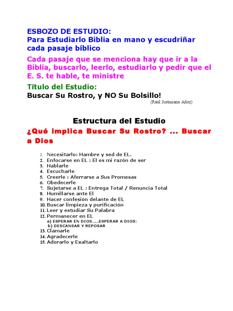 Buscar Su Rostro Estudio, Abril 2 | PDF | Oración | Cristo (título)