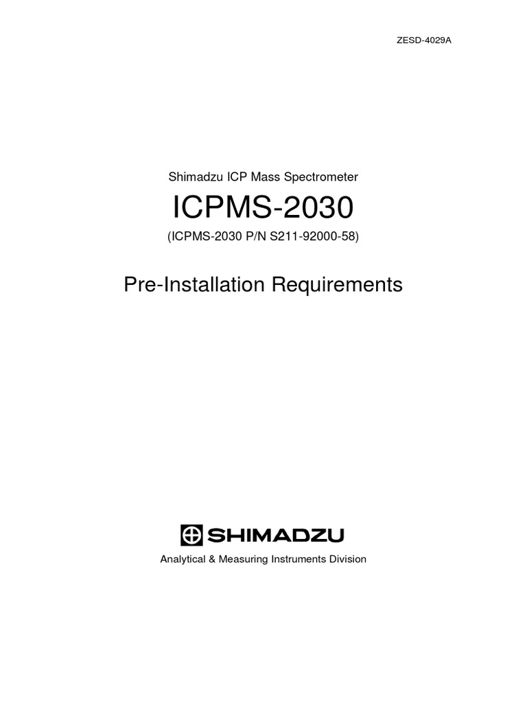 ICPMS-2030: Pre-Installation Requirements | PDF | Pipe (Fluid ...