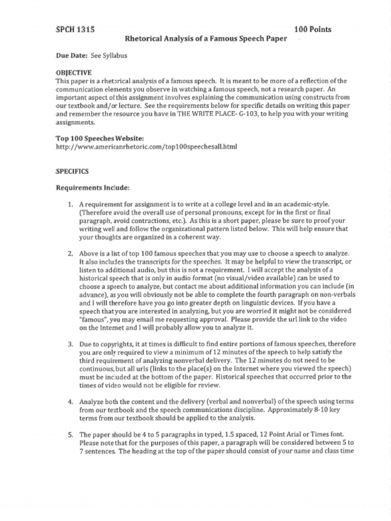 Rhetorical Analysis of Famous Speakers | PDF