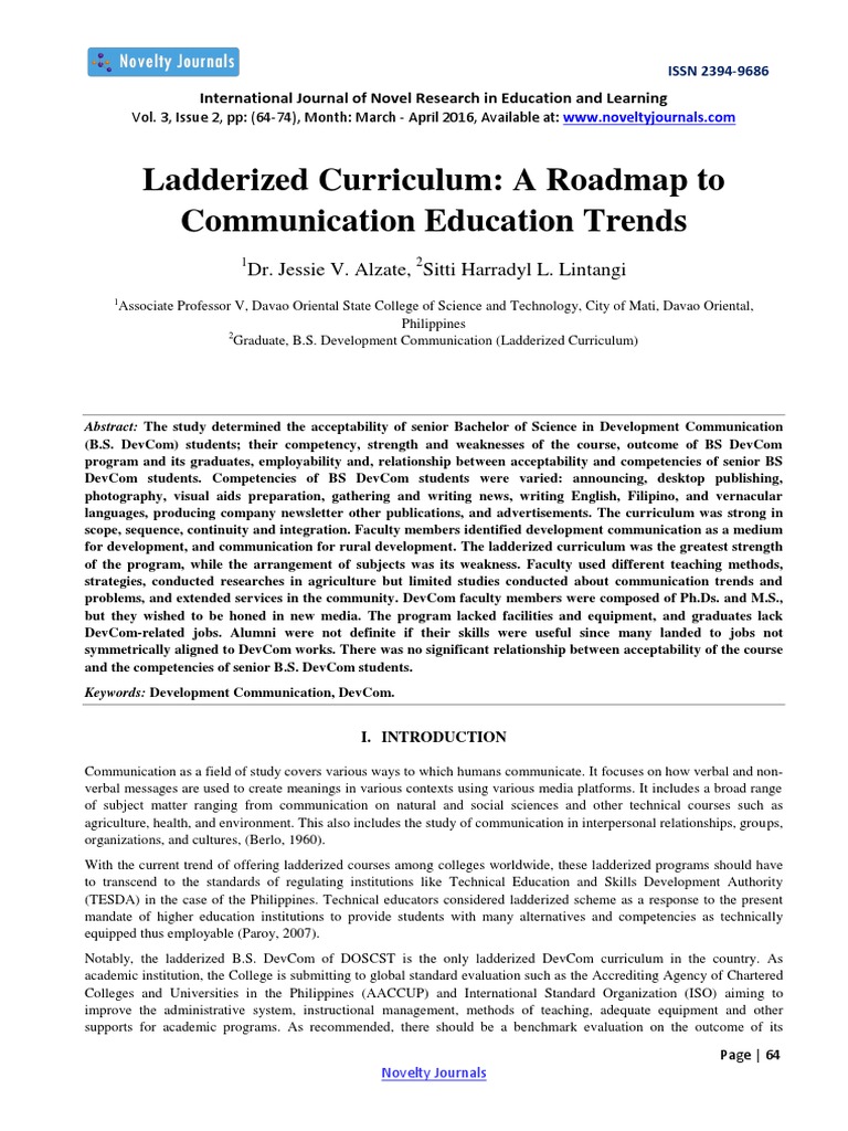 Ladderized Curriculum A Roadmap To | PDF | Curriculum | Learning