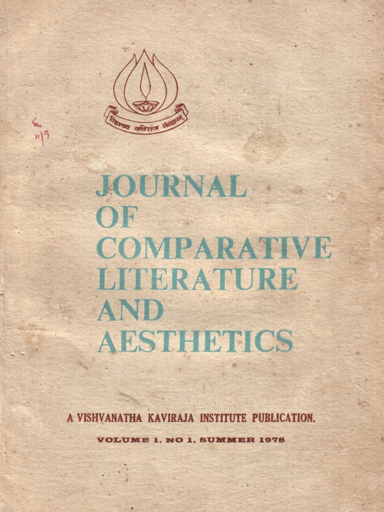 Journal of Comparative Literature and Aesthetics, Vol. 1, No. 1, Summer ...