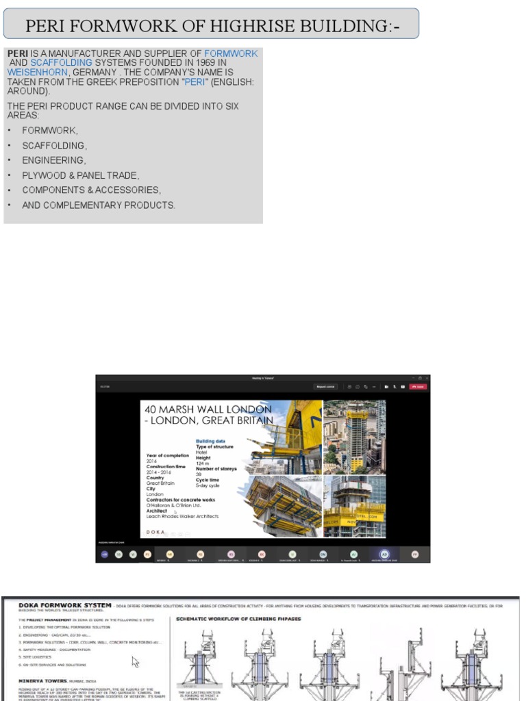 Peri Formwork of Highrise Building | PDF