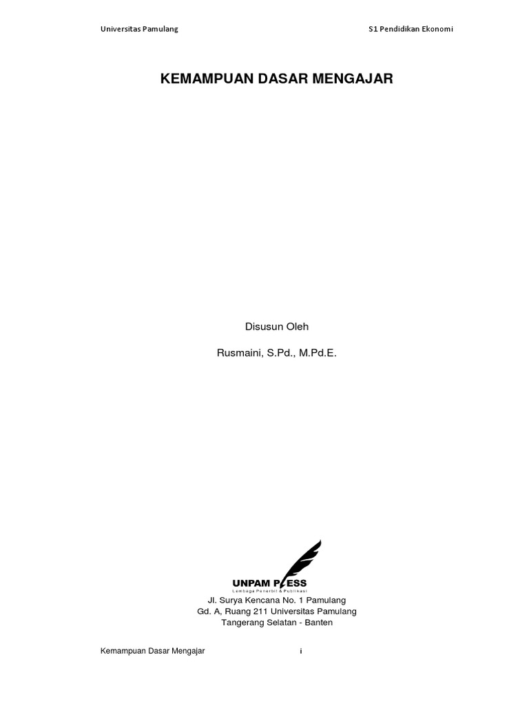 Pie02306 - Modul - Kemampuan Dasar Mengajar (KDM) | PDF