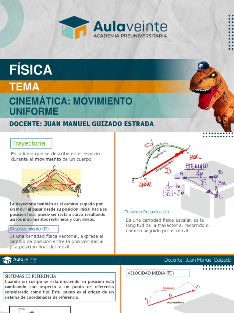 Introducción a la cinemática: conceptos básicos del movimiento uniforme | PDF