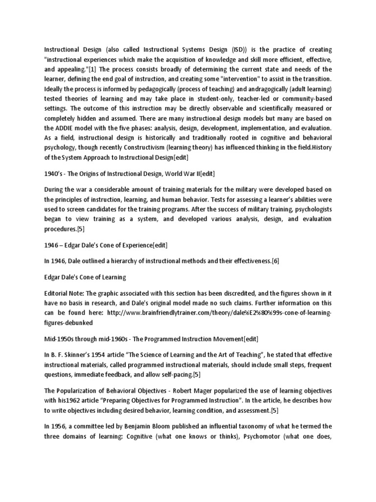 The Evolution of Instructional Design: From World War II to Today | PDF ...