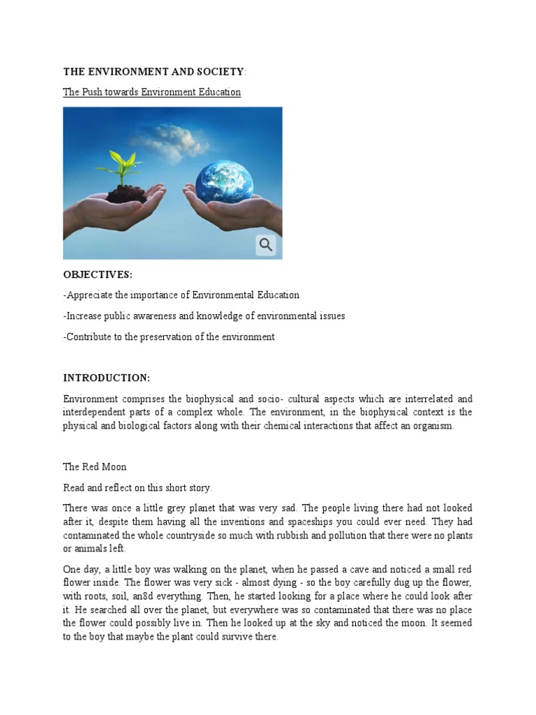 1 The Environment and Society | PDF | Climate Change | Sustainability