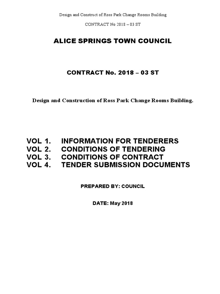 Example Tender Document | PDF | Concrete | Countertop