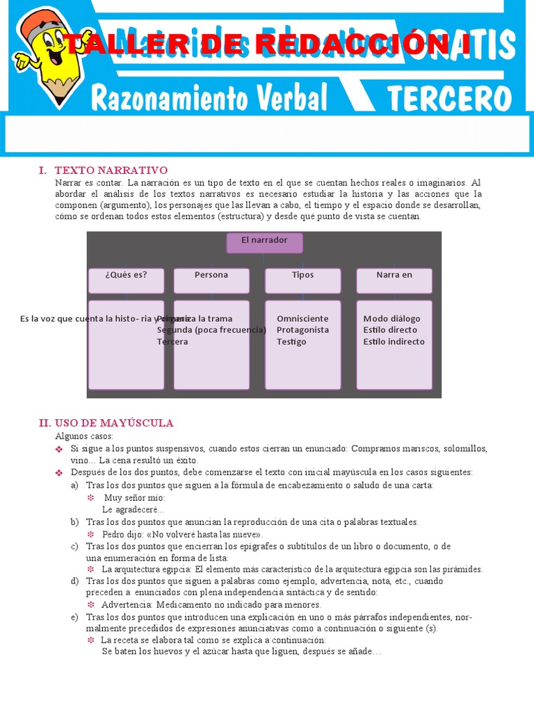Actividades de Textos Narrativos para Secundaria | PDF