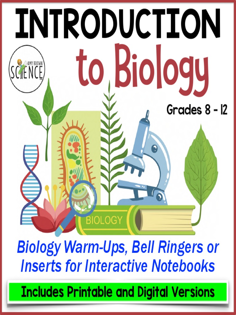 To Biology: Biology Warm-Ups, Bell Ringers or Inserts For Interactive ...