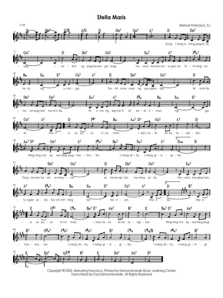 Stella Mariz Sheet Music | PDF