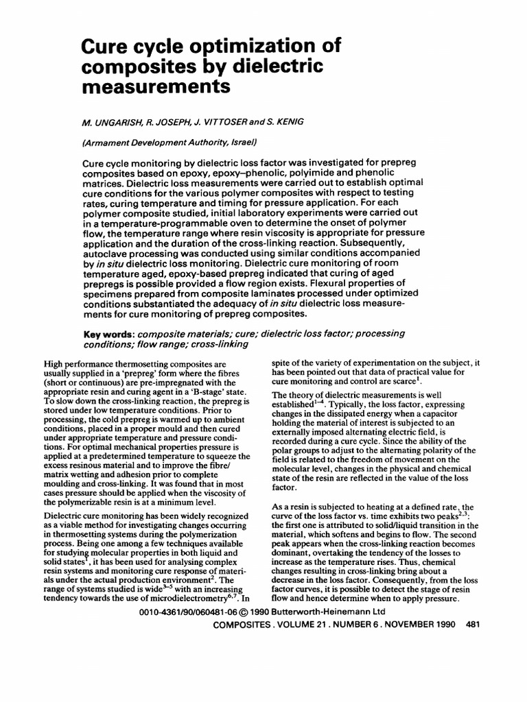 Cure Cycle Optimization of Composites by | PDF | Composite Material ...