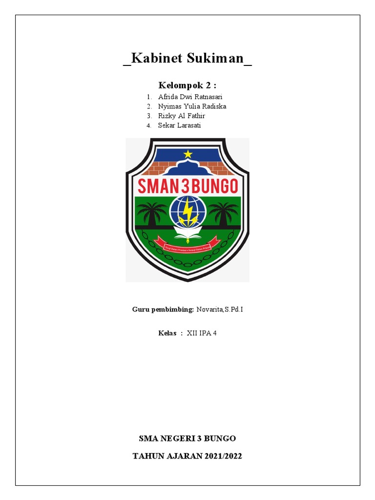 Analisis Kabinet Sukiman 1951-1952 | PDF