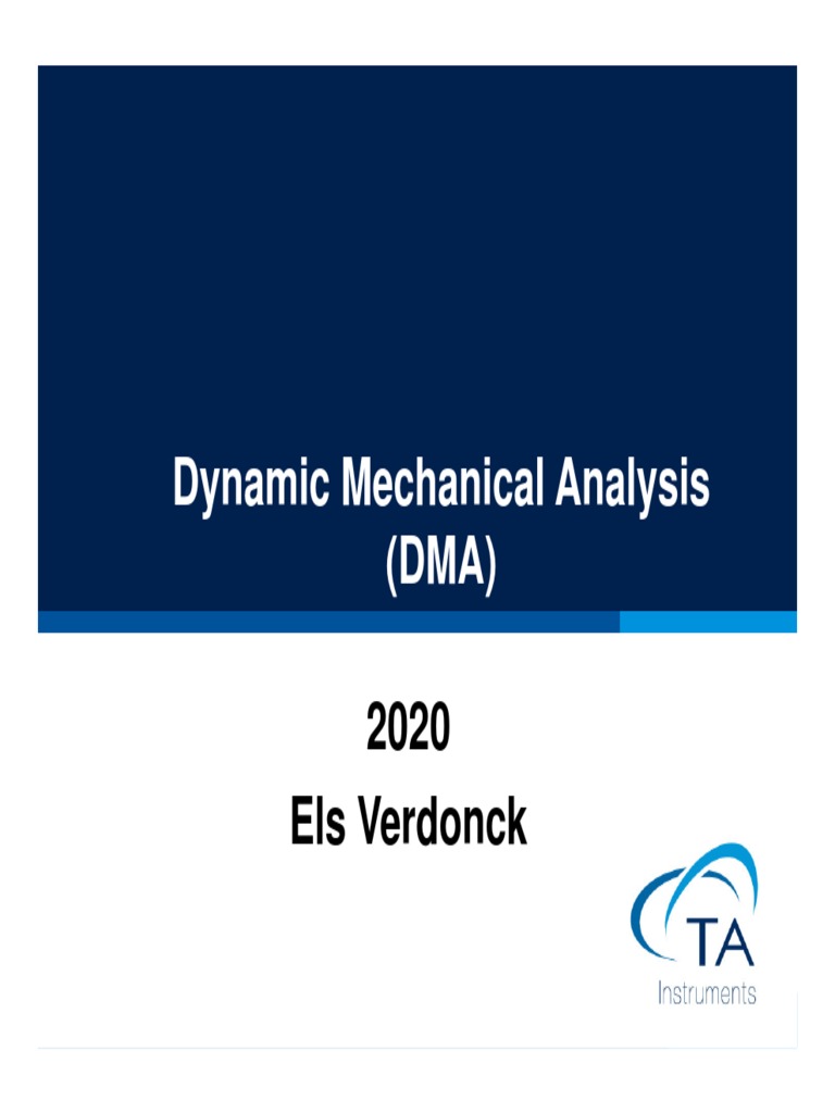 DMA 2020 2 Days BNL | PDF | Viscoelasticity | Young's Modulus