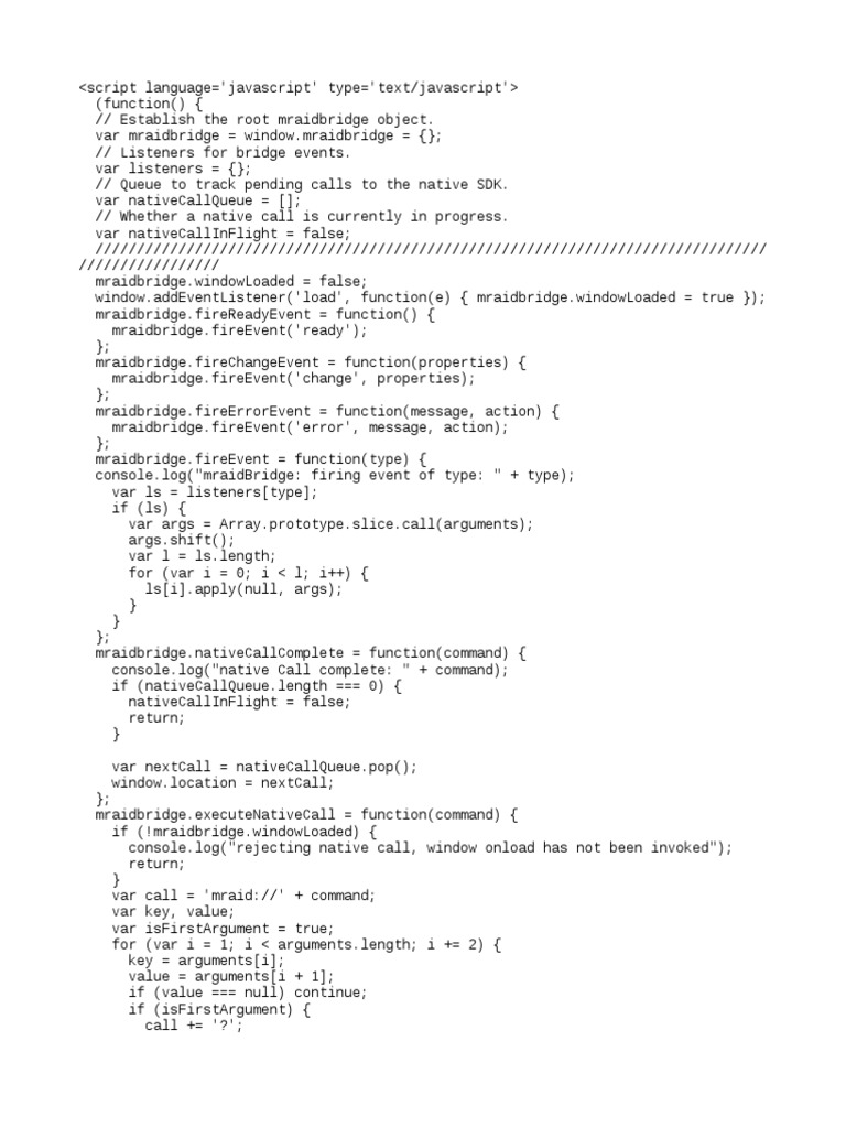 Ia Mraid Bridge | PDF | Computers | Technology & Engineering
