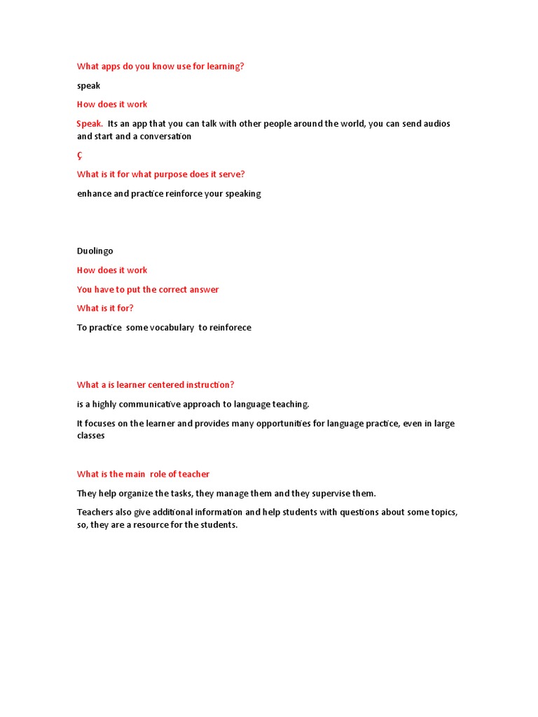 What Apps Do You Know Use For Learning | PDF