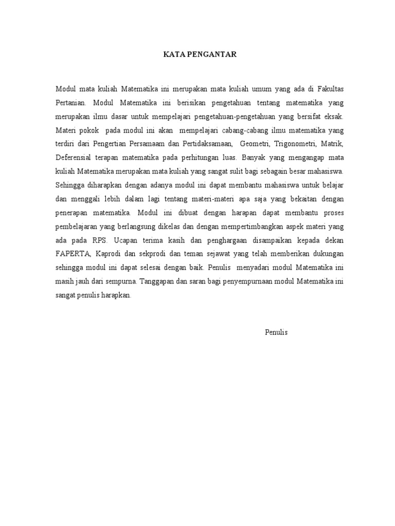 Kata Pengantar | PDF