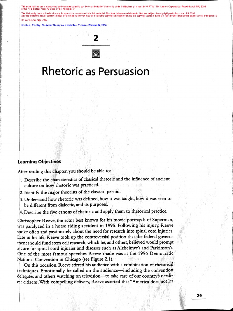 Rhetorical Theory - An Introduction - Chapter 2 | PDF | Rhetoric | Plato