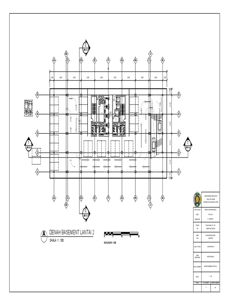 Denah Basement Lantai 2: SKALA 1: 100 | PDF