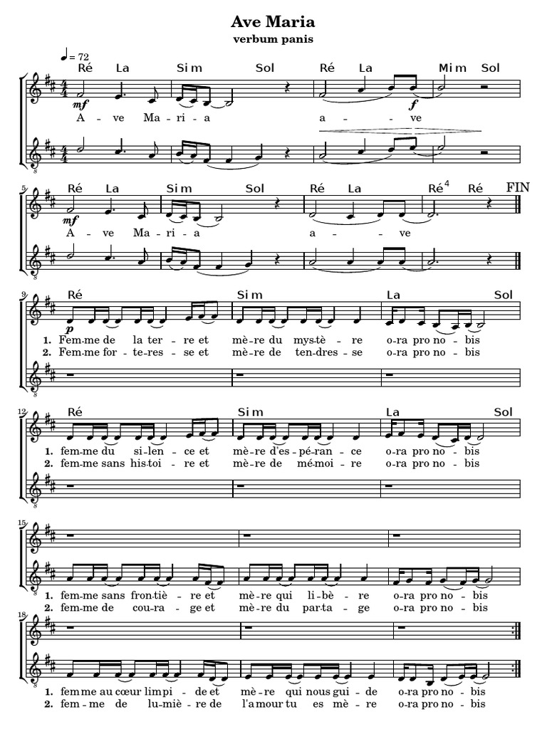 Ave Maria Verbum Panis | PDF