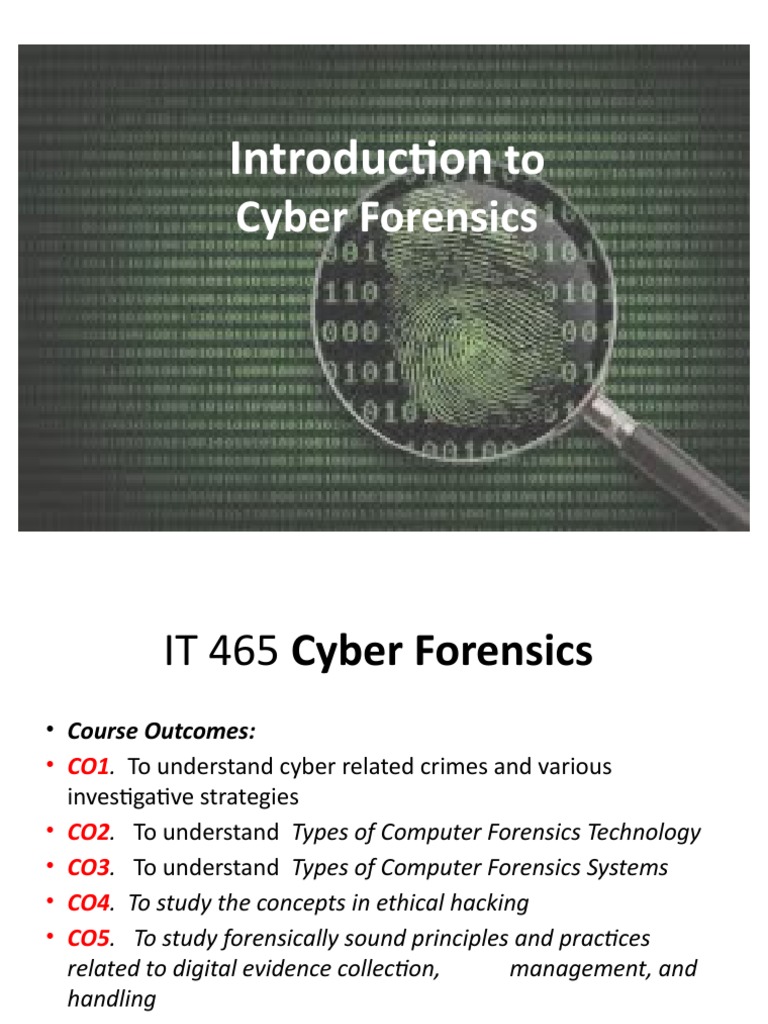 1.introduction To CF | PDF | Computer Forensics | Security