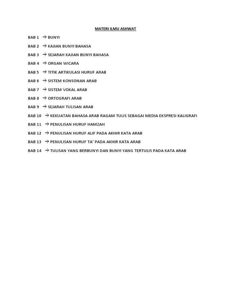 Materi Ilmu Ashwat | PDF