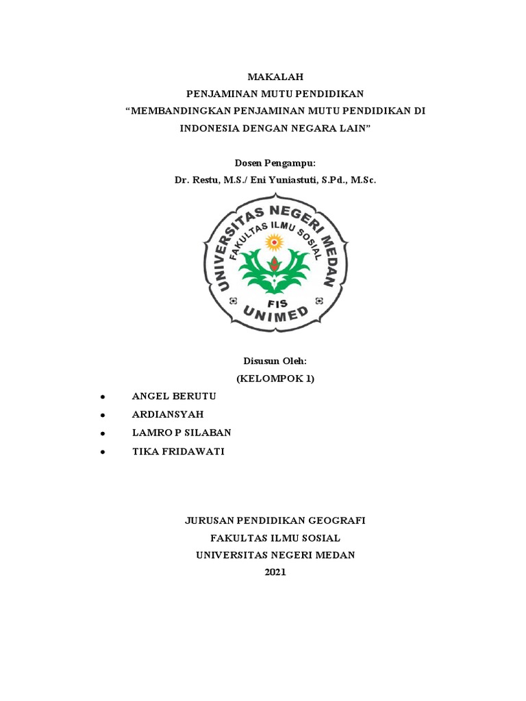 Makalah Kel.1 Penjaminan Mutu Pendidikan | PDF