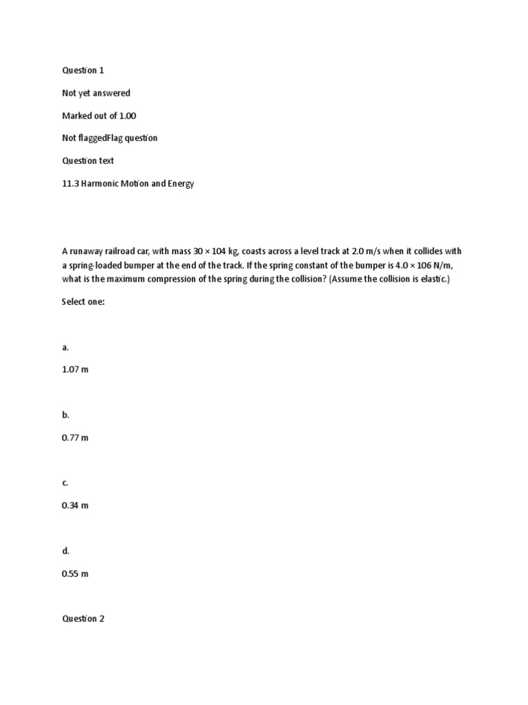 Physics 121 Final Exam Questions | PDF | Motion (Physics) | Metrology