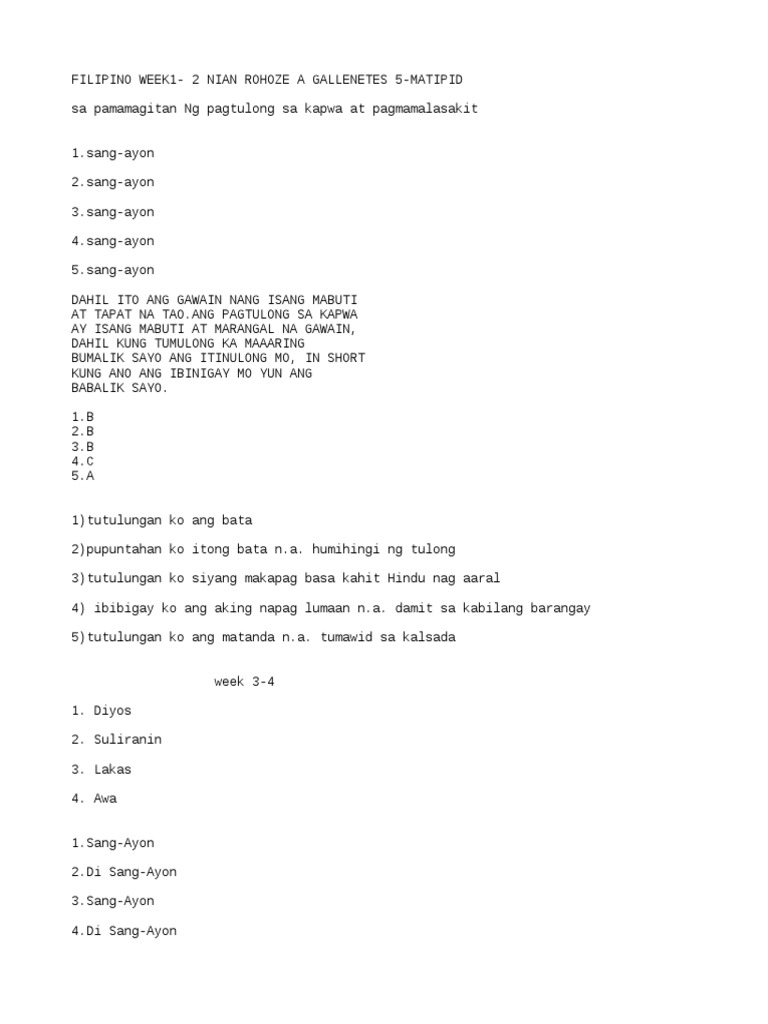 Esp Week 1-6 | PDF