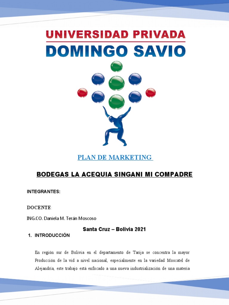 Plan de Marketing para Singani Mi Compadre | PDF | Procesos de negocio | Bebidas alcohólicas
