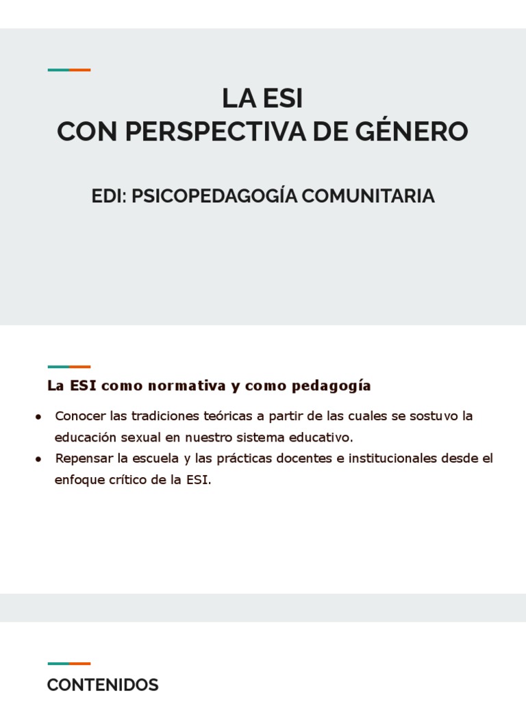 La Esi Con Perspectiva de Género | PDF | Educación sexual | Etica Aplicada